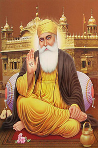Hs Creation's Lord Waheguru Nanak Dev Ji Poster Size (18" x 12" x 0.1 ...