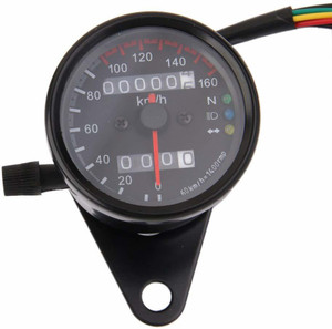 acube mart Dual Odometer Speedometer Gauge LED Background Light Analog ...
