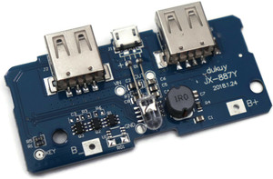 Electronic Spices 5V 2A Boost Step Up Module Dual USB Charging Circuit ...