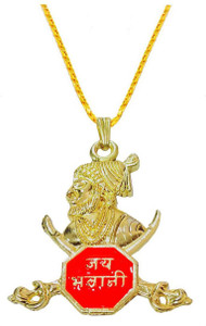M Men Style Chhatrapati Shivaji Maharaj Locket and Jay Bhavani Dhal ...