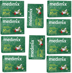 MEDIMIX AYURVEDIC NEEM-18 HERBS SOAP FAST ACTING AYURVEDA SOAP 100X10 ...