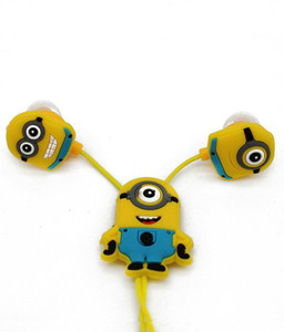 EWELL Cartoon Shape Minion Earphone with Mic with Volume Control Wired ...