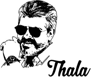 Wallzone 70 cm Thala Ajith Kumar Removable Sticker Price in India - Buy ...