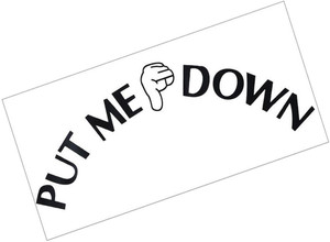 Nema 20 cm Put Me Down Gesture Hand Art Decal Sticker Self Adhesive ...