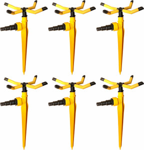 sarrah Rotating Peg Water Sprinkler for Garden (Yellow pack of 6) 100 L ...