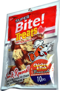 Super Bite Happy Dog Super Bite Chicken & Fish Bunch Dog Treat. {10 ...