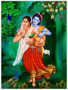 Natkhat Radha Krishna Paper Poster Paper Print - Religious posters in ...