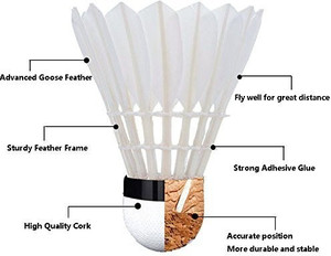 SM WHIT Feather Shuttle - White - Buy SM WHIT Feather Shuttle - White ...