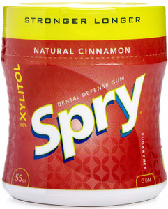 Xlear Inc Spry Xylitol Gum, Stronger Longer Cinnamon, 55Ct Cinnamon ...