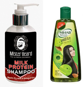 Mister Beard Milk Protein Shampoo With Nihar Shanti Amla Oil Price in ...