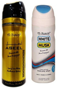 Al Nuaim Aseel & White Musk No Alcohol Deo Deodorant Spray - For Men ...