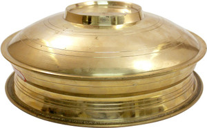 Heribay Polished Brass Cooking Kadai Uruli Vessel Deep Fry Pan (10 Inch ...