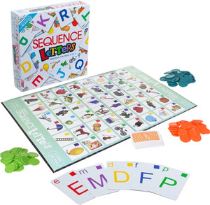 WISHKEY Sequence Letters Card Board Games from A to Z for Kids Board ...