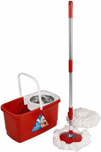cello super clean spin mop set steel bucket red Mop Set Price in India ...
