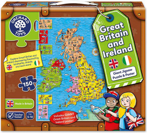 Orchard Toys Great Britain And Ireland Map Puzzle Jigsaw Puzzle, Multi ...