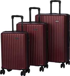 ROMEING Genoa Polycarbonate Hard-sided Luggage Set of 3 Trolley Bags ...