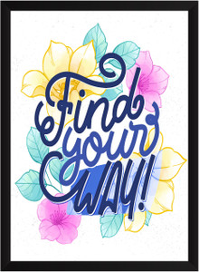'Find Your Way' Poster (Framed, , Multicolour) for Walls, Room, Bedroom ...