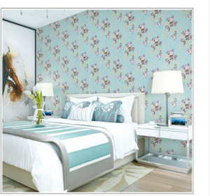 Rayyan's Floral & Botanical Blue Wallpaper Price in India - Buy Rayyan ...