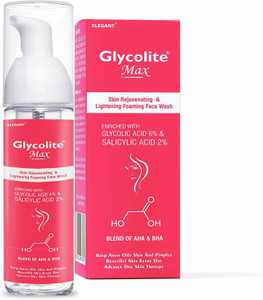 ELEGANT Glycolite Max Foaming Face wash With Glycolic Acid 6% Face Wash ...
