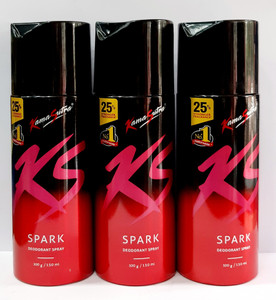 Kamasutra Spark Deodorant Spray 150 ml, Pack of 3 Deodorant Spray - For ...