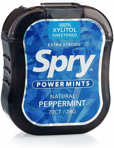 Xlear Inc Spry Xylitol Extra Strong Power Mints Peppermint 70 Count ...