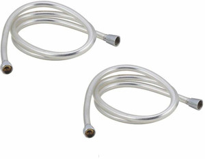 Floyd PVC Health Faucet Shower Tube Pipe (1.5 m, Silver) - Pack of 2 ...