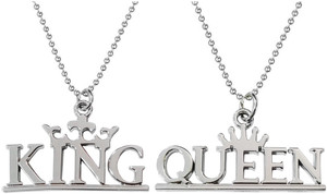 Men Style Valentine Gift Couple Matching Jewelry King And Queen Locket ...