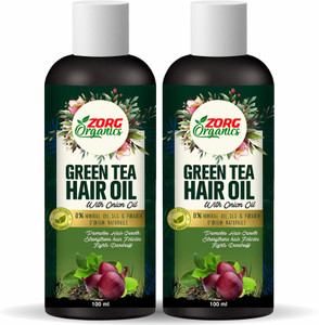 Zorg Organics Green Tea Hair Oil with Onion Oil for Hair Improvement ...