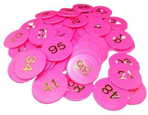 ZEONELY MART Plastic Numerical Token/Coins ( 1 to 100 ) Number Coins ...