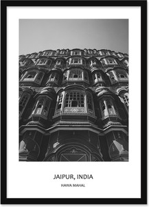 Hawa Mahal GLASS FRAMED POSTER Include MATT Fine Art Print - Abstract ...
