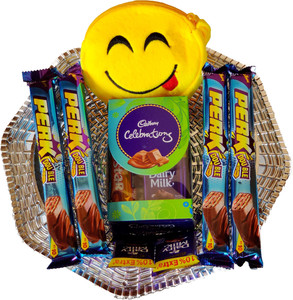 Cadbury Special Basket Gift Hamper | Emoji Pouch with Chocolates Combo ...