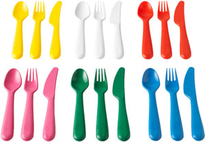 IKEA 18-piece cutlery set Plastic, Polypropylene Soup Spoon, Ice-cream ...