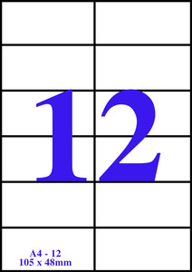 VCR A4 Size White Self Adhesive Label / Sticker for Printer (Inject ...