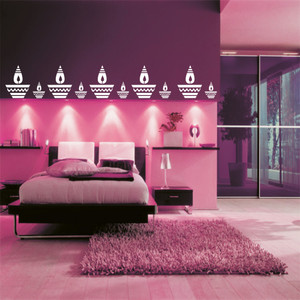 YMS Illustrious Diya Wall Stencil Price in India - Buy YMS Illustrious ...