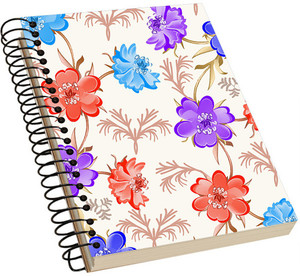 DPL Floral Acrylic Notebook A5 Note Book Single Rule 100 Pages Price in ...