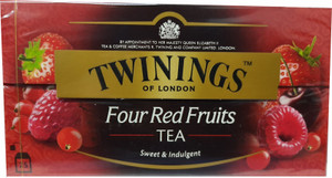 TWININGS Four Red Fruits Tea (Sweet & Indulgent), 25 Bags Strawberry ...