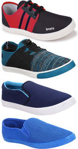 World Wear Footwear Combo Pack of 4 Sneakers Shoes Sneakers For Men ...