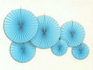 FUNCART Blue sky blue paper fan decoration set (6pcs/pack) Price in ...