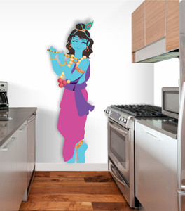 HD RAPID DESIGN 91.44 cm "Cartoon krishna ji " Decorative Wall Sticker ...