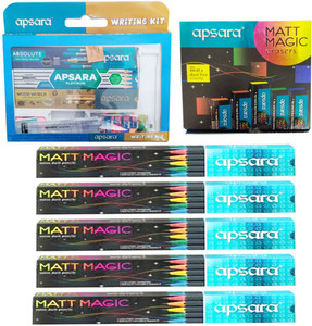 APSARA 1 WRITING KIT + 50 MATT MAGIC 2.0 PENCILS + 20 MATT MAGIC ERASER ...
