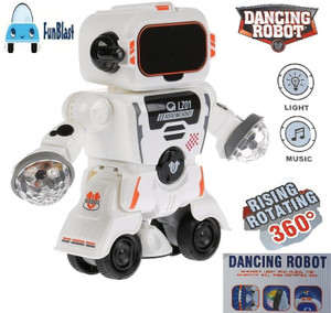 FunBlast Dancing Robot Toy with Music and 3D Flashing Light Effect ...