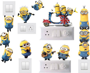 Decals Creation 35 cm Switch Sticker Minions Switch Board Sticker Wall ...