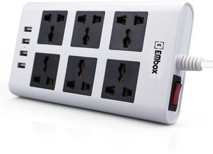 EMBox Power Strip Extension Cord with USB Port and Surge Protector| 4 ...