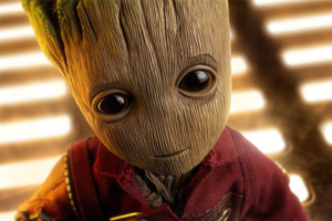 Groot Cute Look - Guardians of the Galay Wall Poster Photographic Paper ...