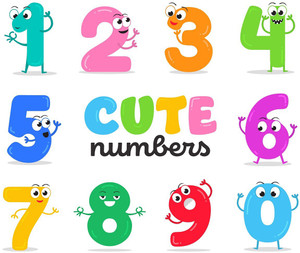 HAPPYSTICKY 50 cm Colorfull Cute Numbers (1,2,3) Medium Vinyl ...
