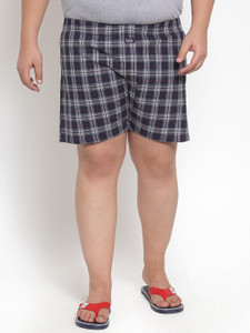 PLUSS Checkered Men Boxer - Buy PLUSS Checkered Men Boxer Online at ...