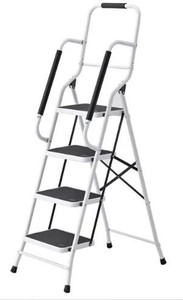LIBERTI Robust 4 Step Steel Ladder With Premium Handrail (Small ...