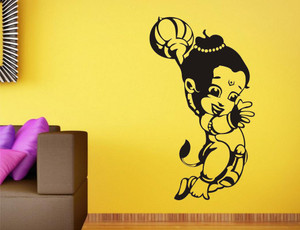 MADHUBAN DECOR 59 cm Small Hanuman JI With Gada Wall Decal Sticker For ...