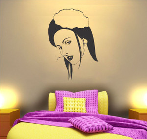 Sticker Hub 76 cm Beautiful Girl Art Wall Sticker 76 cm x 54 cm Self ...