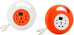 METTLE 6 Amp 3 Plug Point with Master Switch 3 Socket Surge Protector ...